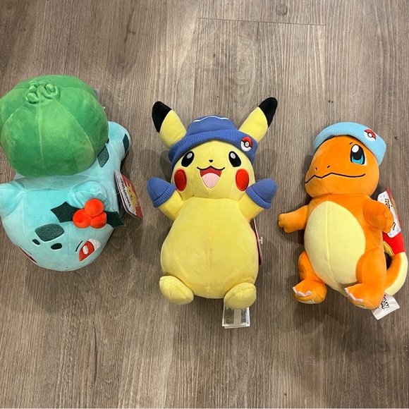 Pokemon | Toys | New Pokemon Pikachu Bulbasaur And Charmander Plush ...